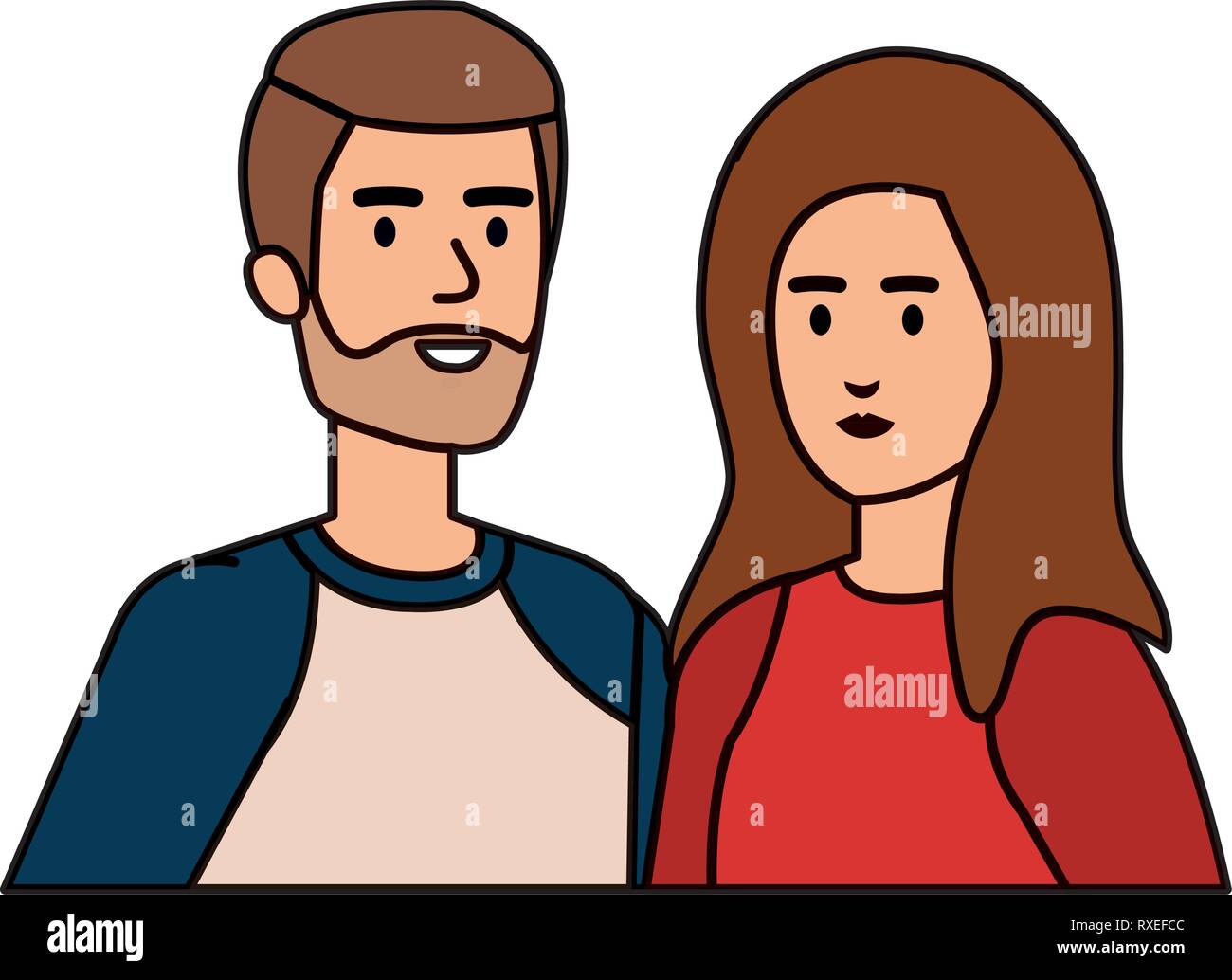 young couple avatars characters Stock Vector Image & Art - Alamy