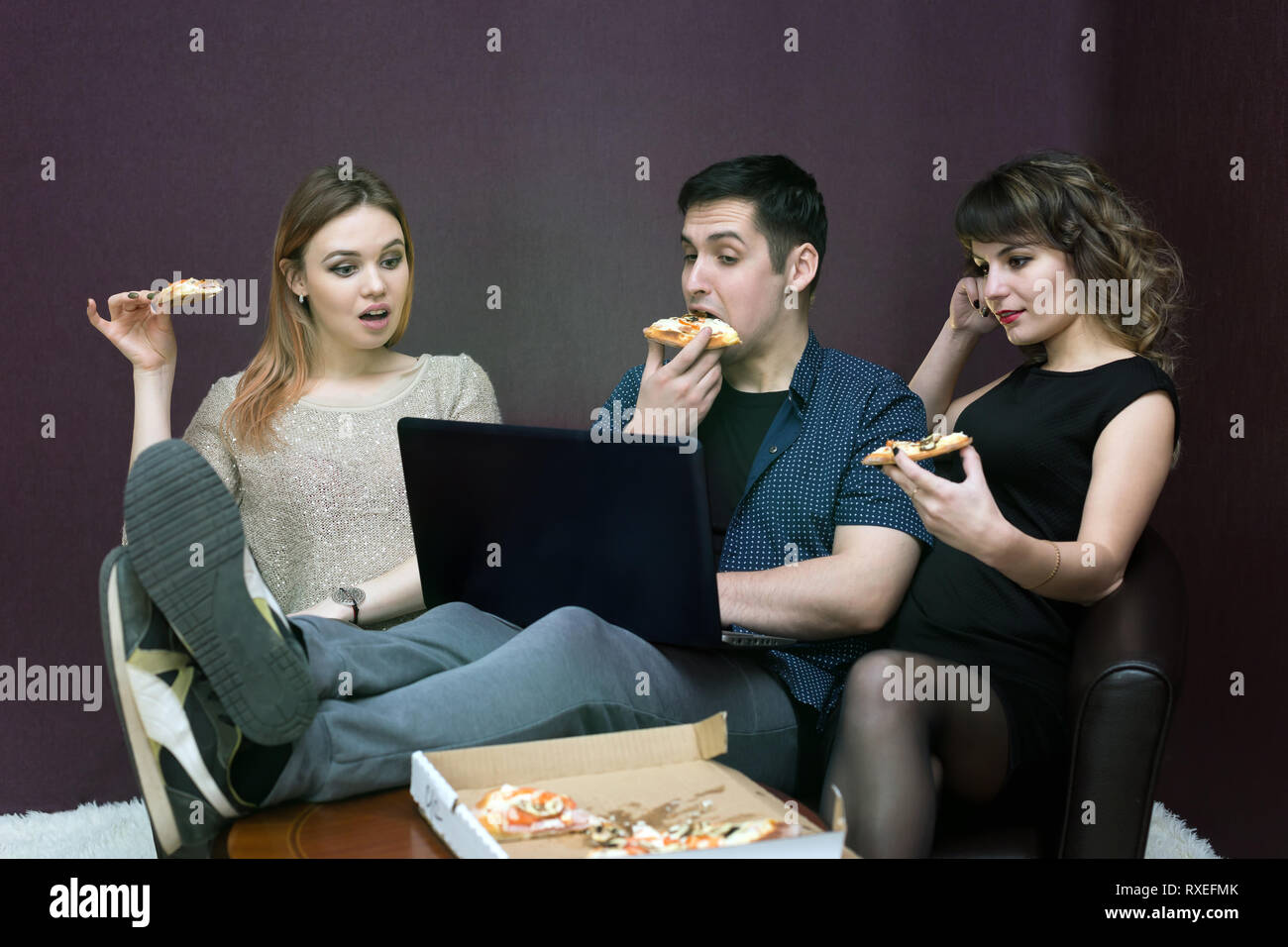 Watching movies on laptop hi-res stock photography and images - Alamy