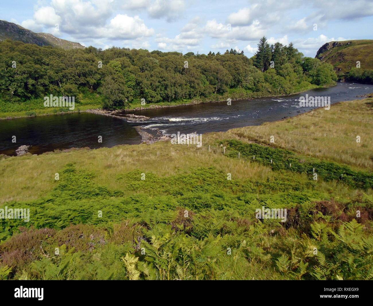 The River Ewe Weir in the Outflow from Loch Maree to Loch Ewe near ...