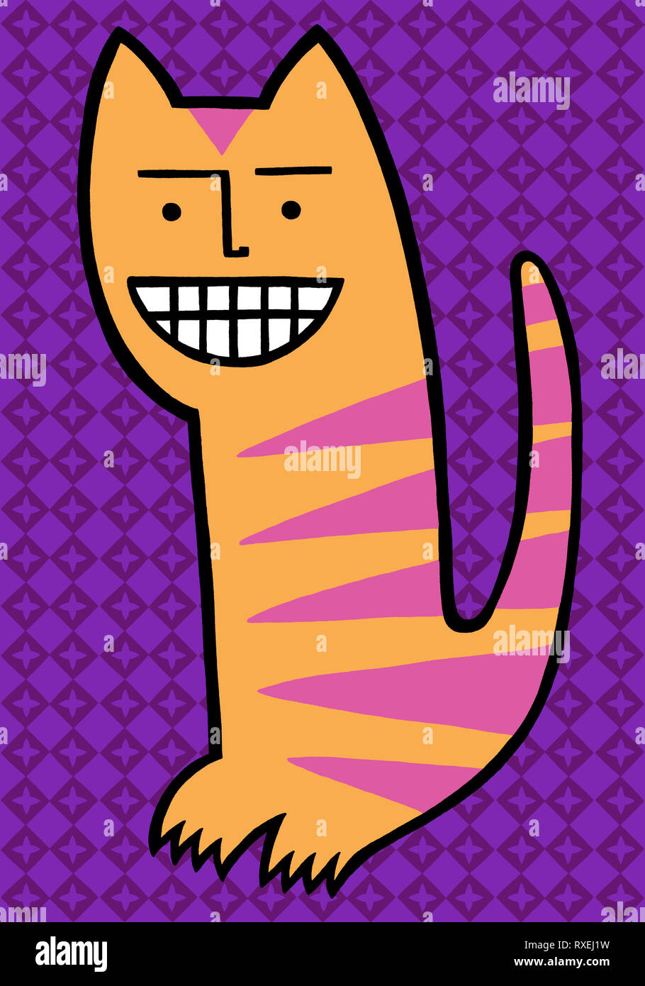Be happy be the cat Stock Photo - Alamy