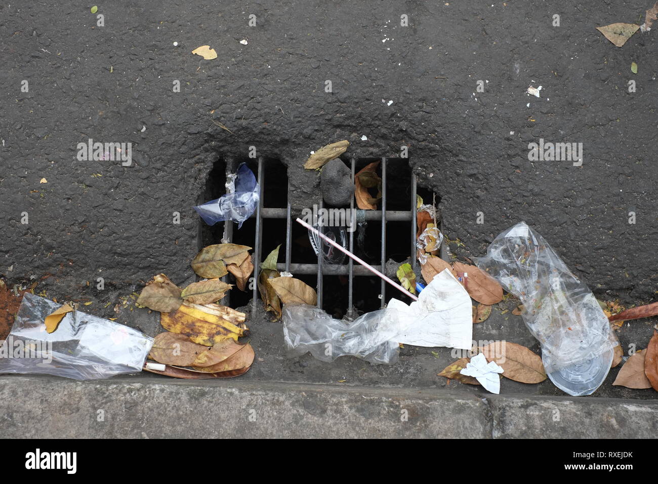 Plastic waste on streets Stock Photo - Alamy
