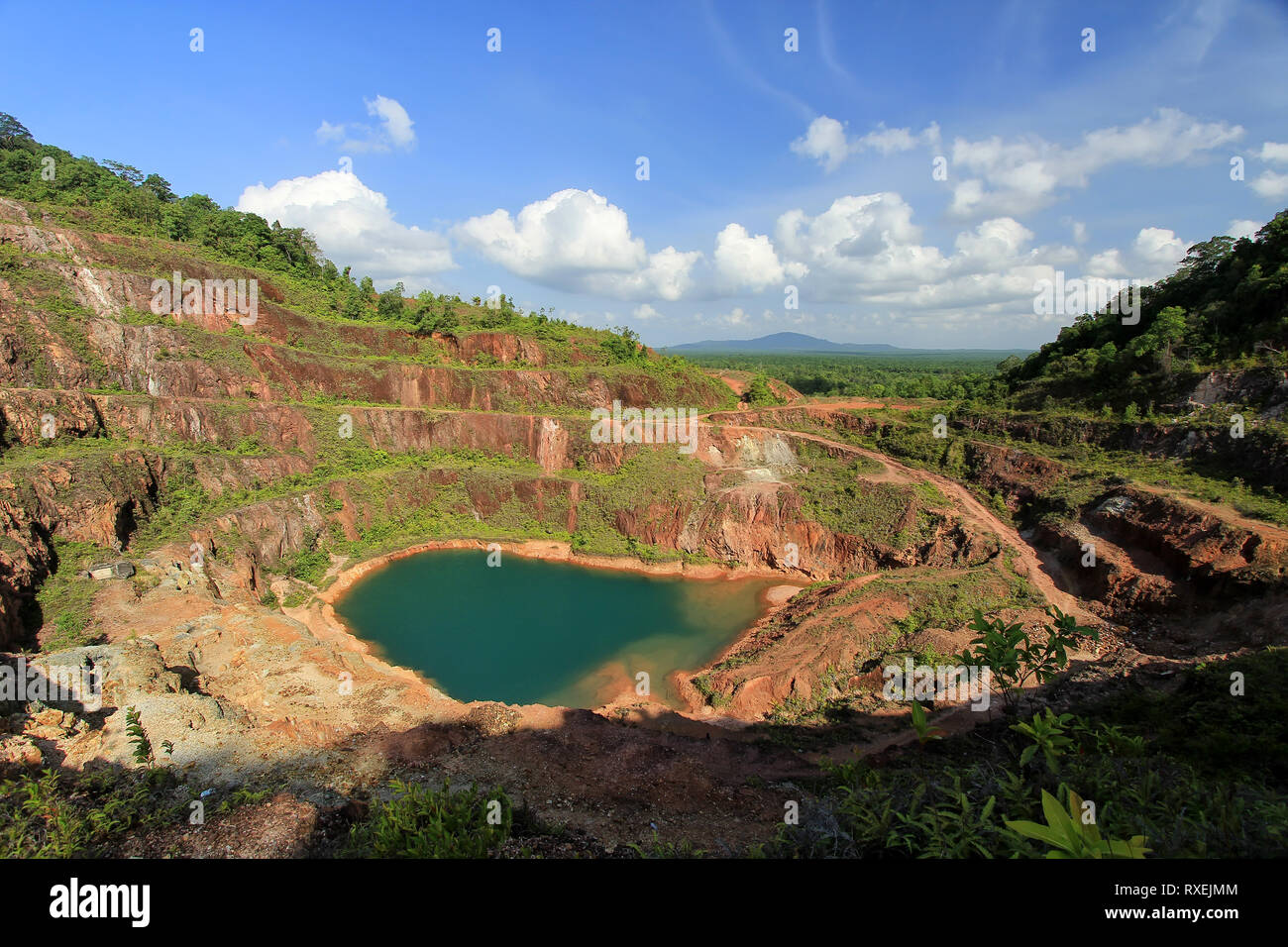 Open Pit Kelapa Kampit Belitung Stock Photo - Alamy