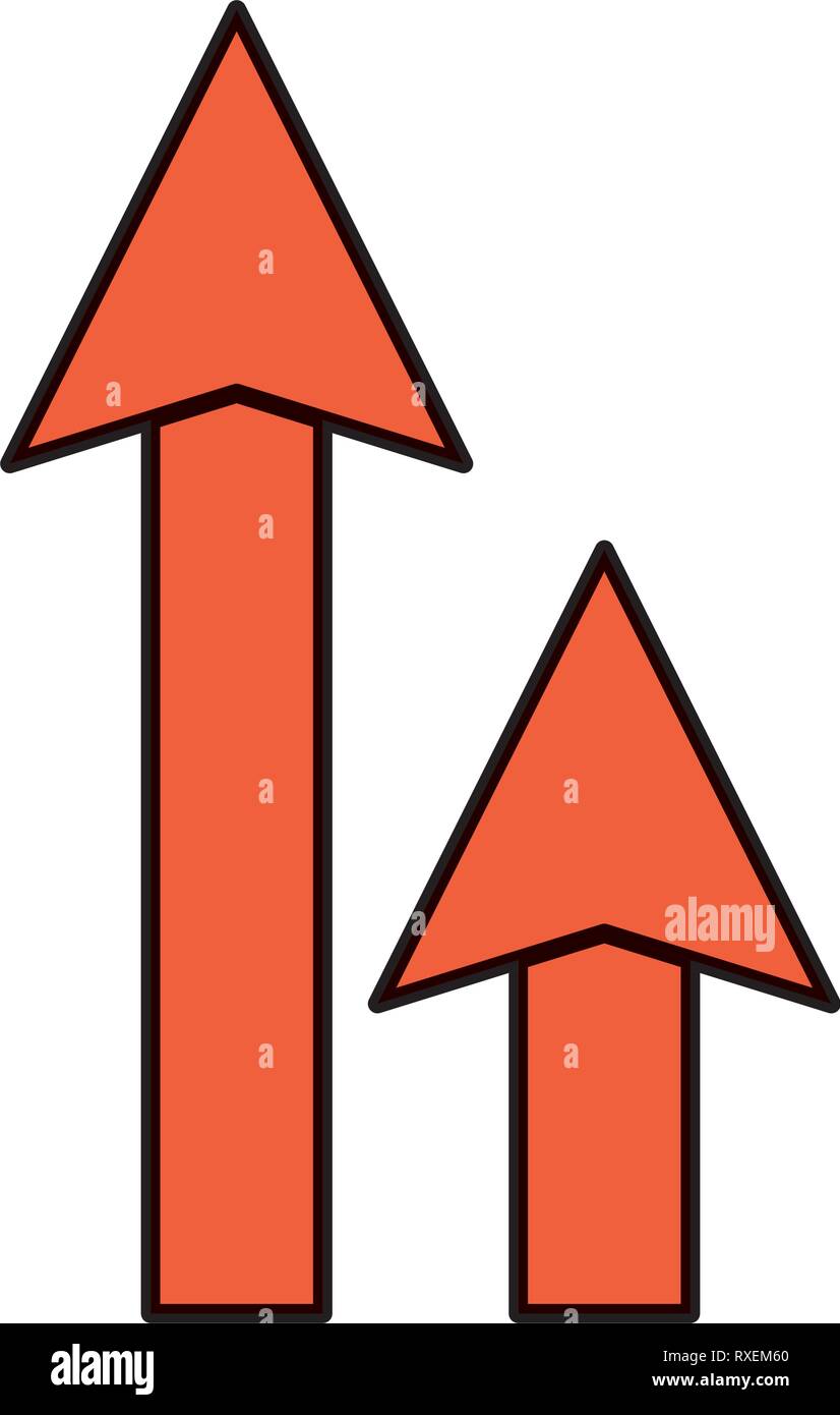 Arrow Up Increase Icon Vector Cut Out Stock Images & Pictures - Alamy
