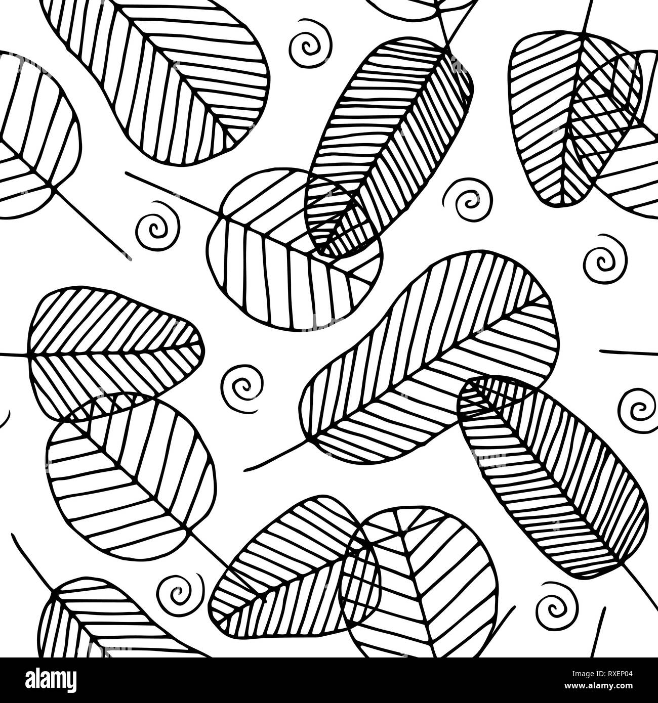 Leaves tropical plants on Black and White Stock Photos & Images - Alamy