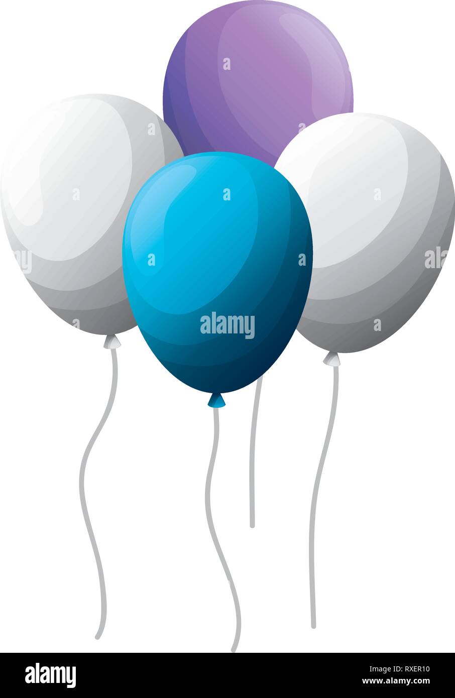 Balloons Helium Floating Icon Stock Vector Image And Art Alamy