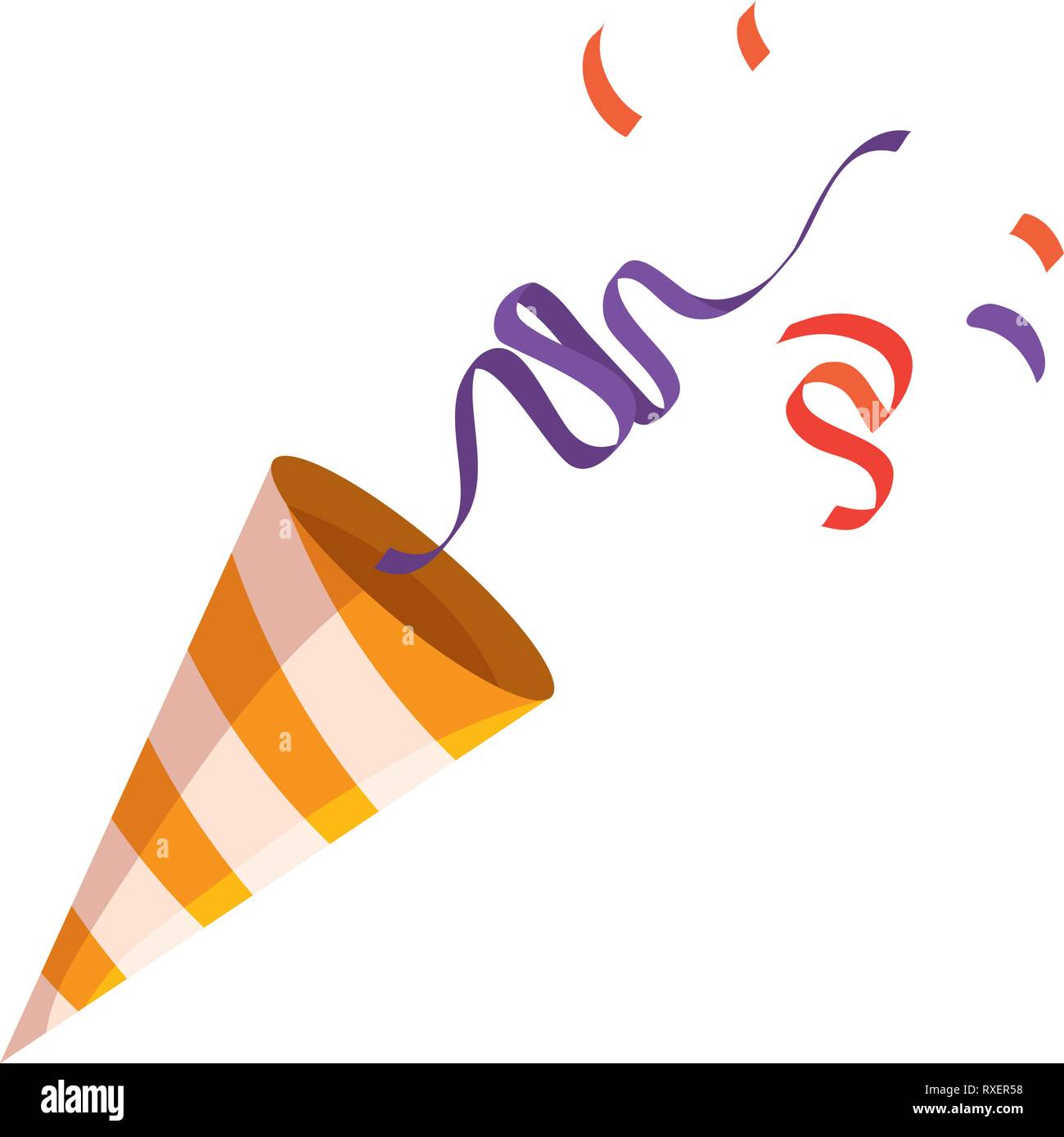 party cornet with confetti Stock Vector Image & Art - Alamy