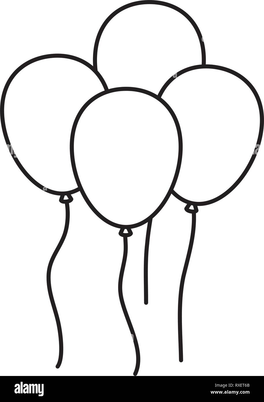 balloons helium floating icon Stock Vector Image & Art - Alamy