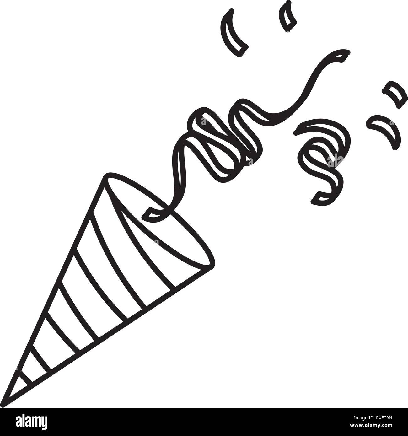 party cornet with confetti Stock Vector Image & Art - Alamy