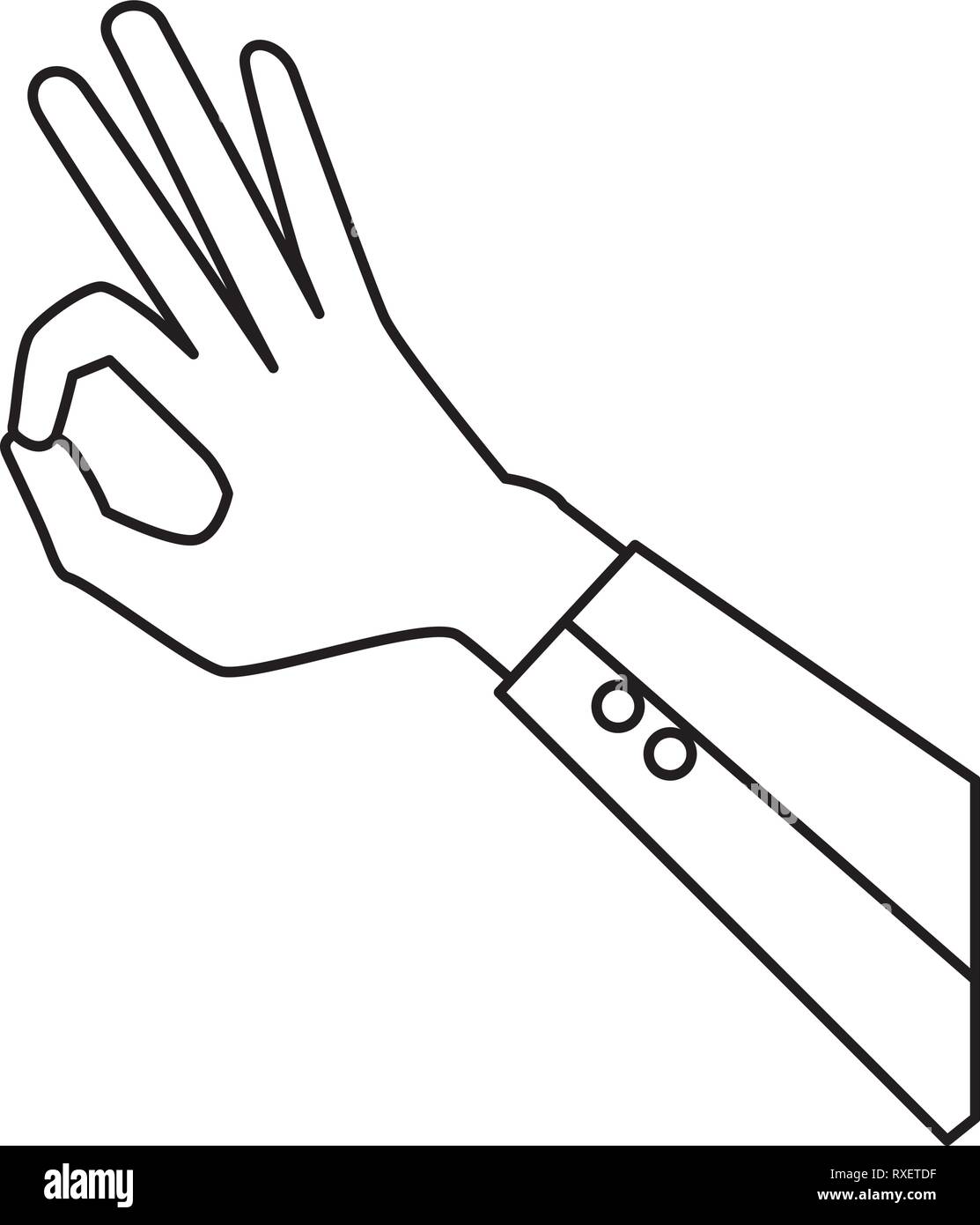 hand human ok symbol Stock Vector Image & Art - Alamy