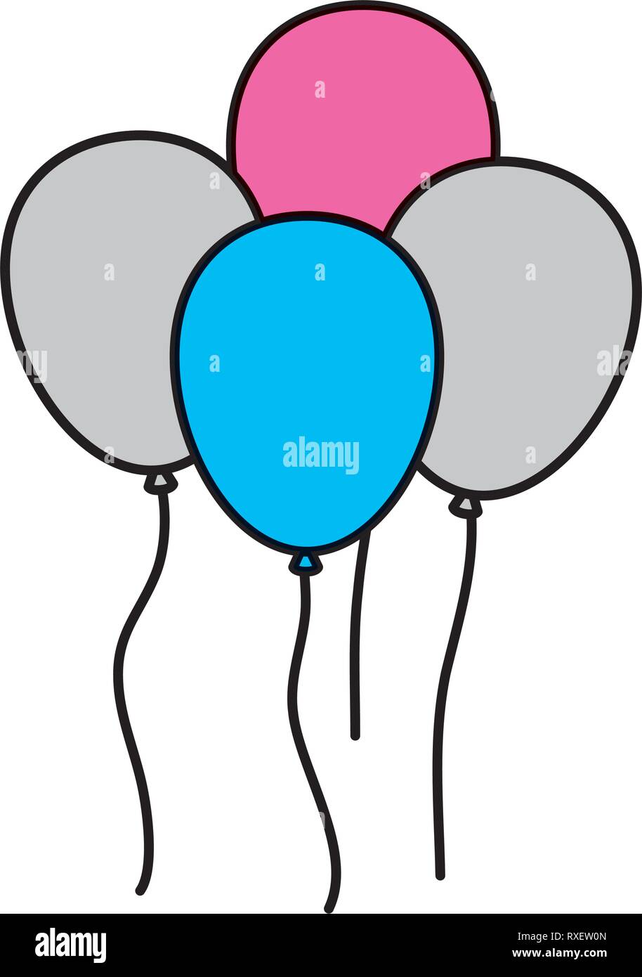 Balloons Helium Floating Icon Stock Vector Image And Art Alamy