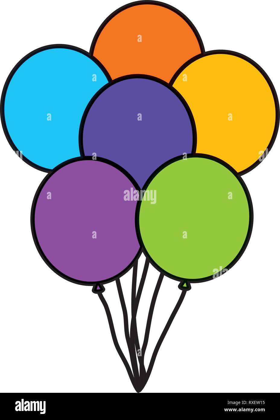 Balloons Helium Floating Icon Stock Vector Image And Art Alamy