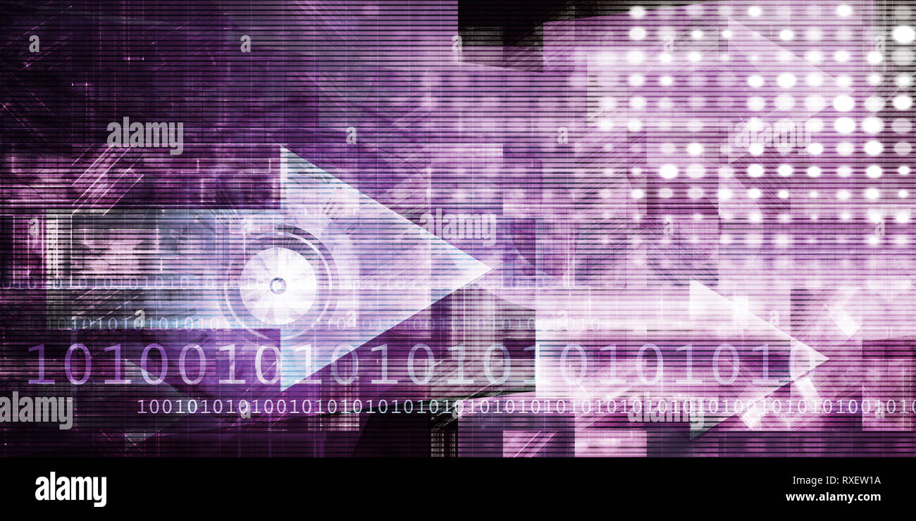 Technology Abstract as a Virtual Software Background Concept Stock ...