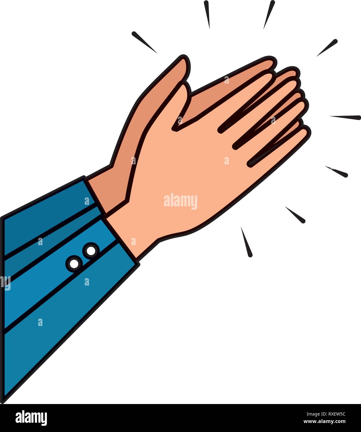 Human Hand Clap Stock Vector Images - Alamy