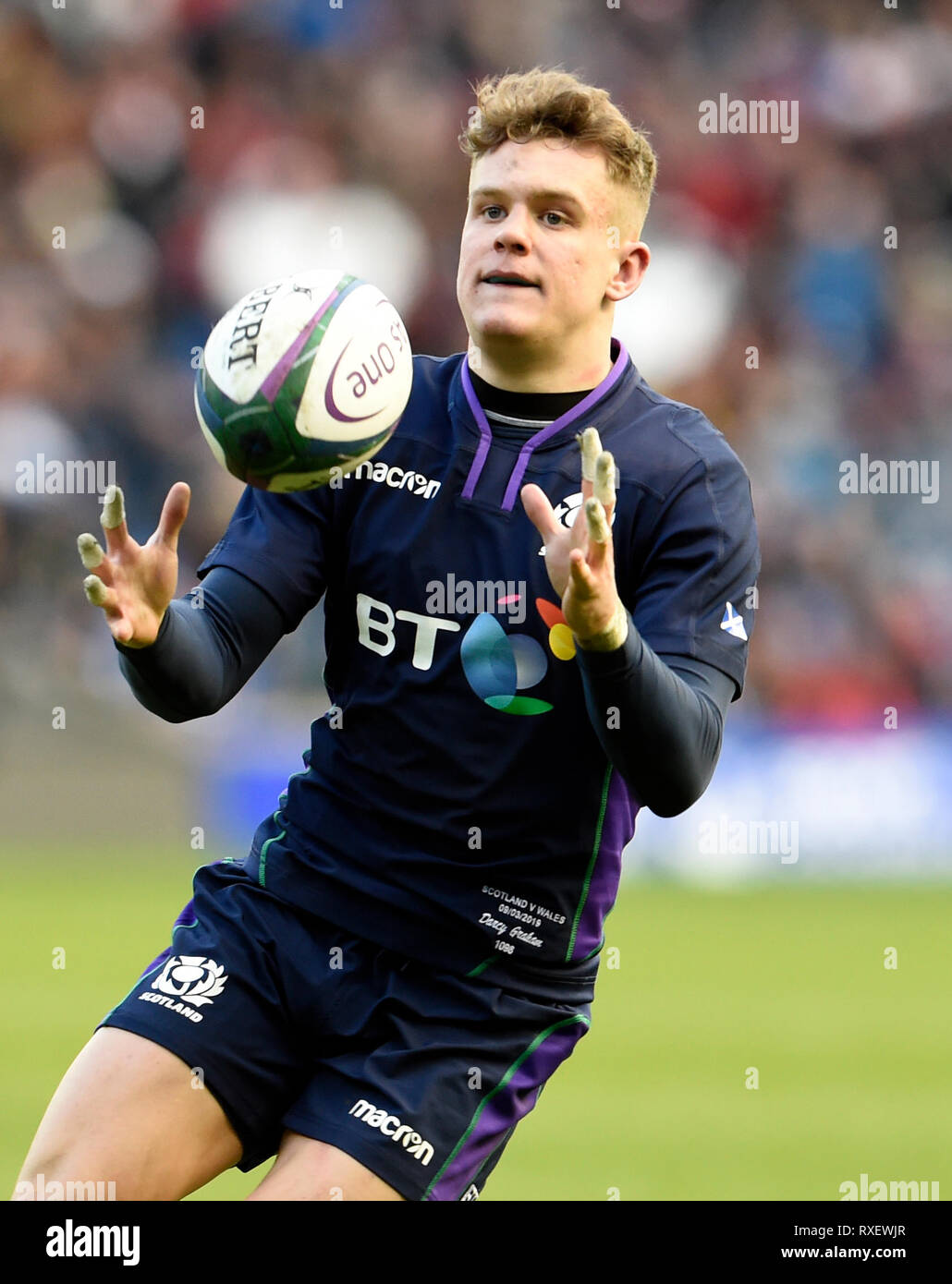 Scotland's Darcy Graham during the Guinness Six Nations match at BT ...