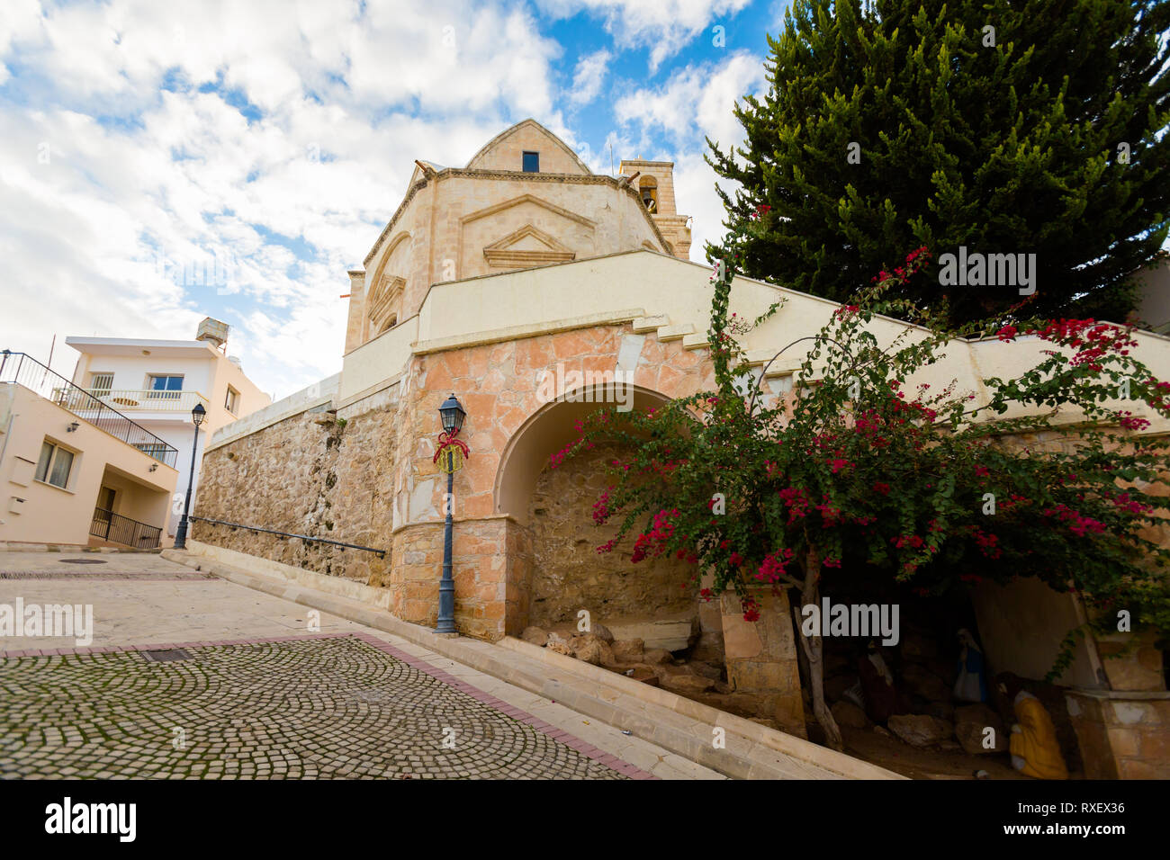 Beautiful architecture of Pissouri. Cityscape taken on Cyprus island ...