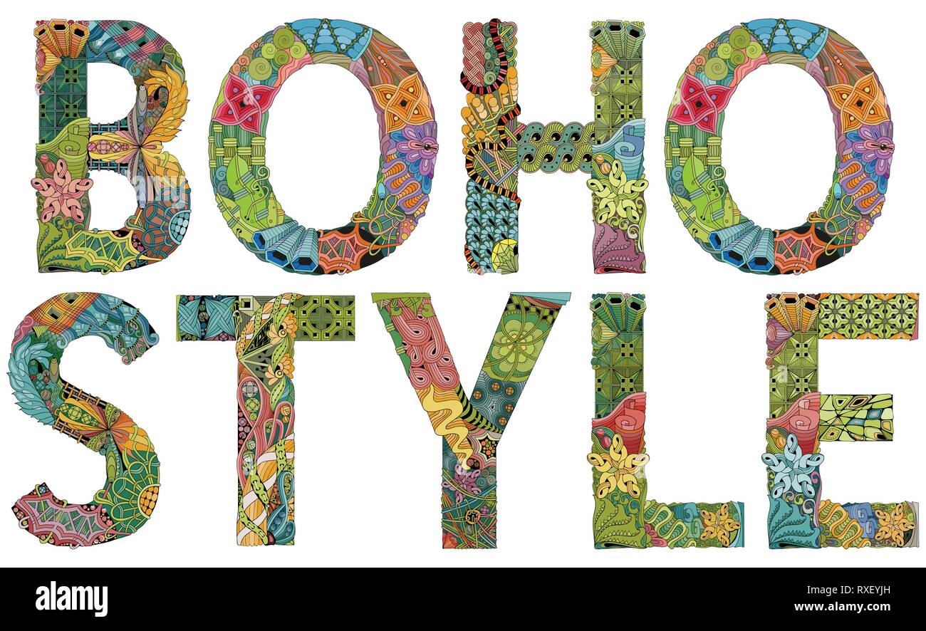 Boho Stock Vector Images - Alamy