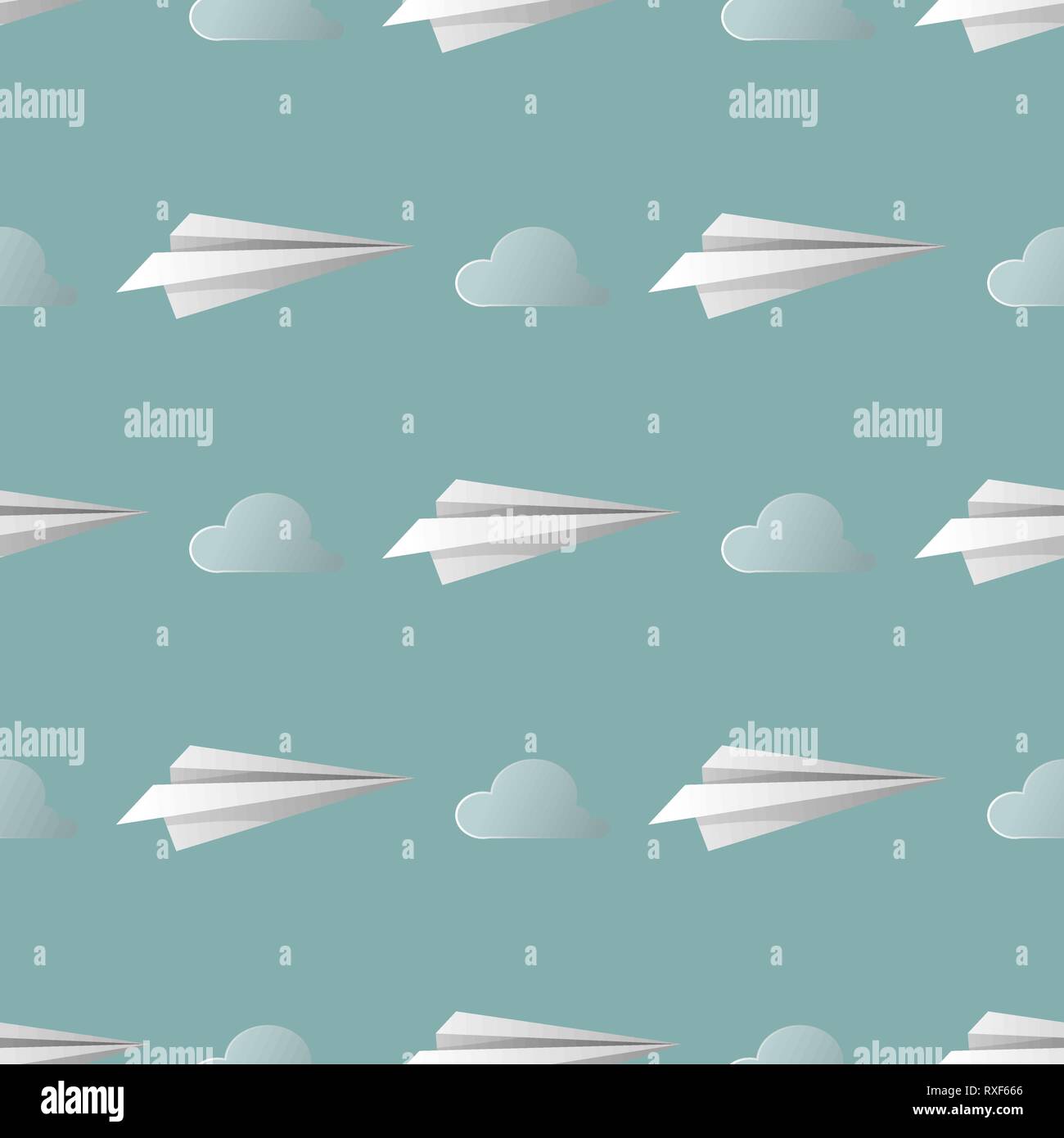 Paper white airplanes line hi-res stock photography and images - Alamy