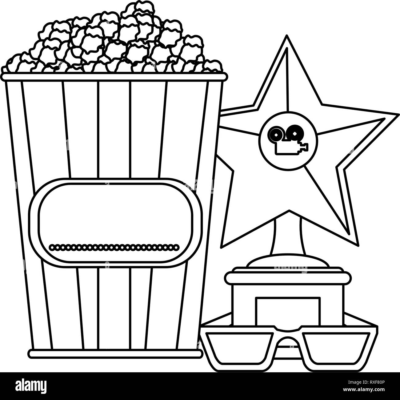 Movie Ticket Coloring Page