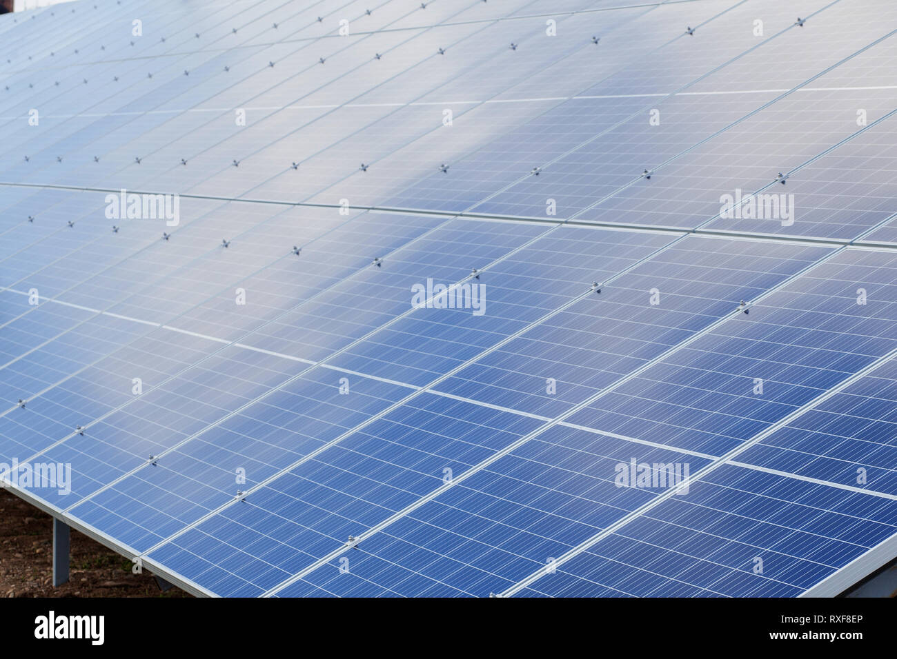 Solar panels background. Photovoltaic renewable energy source Stock ...