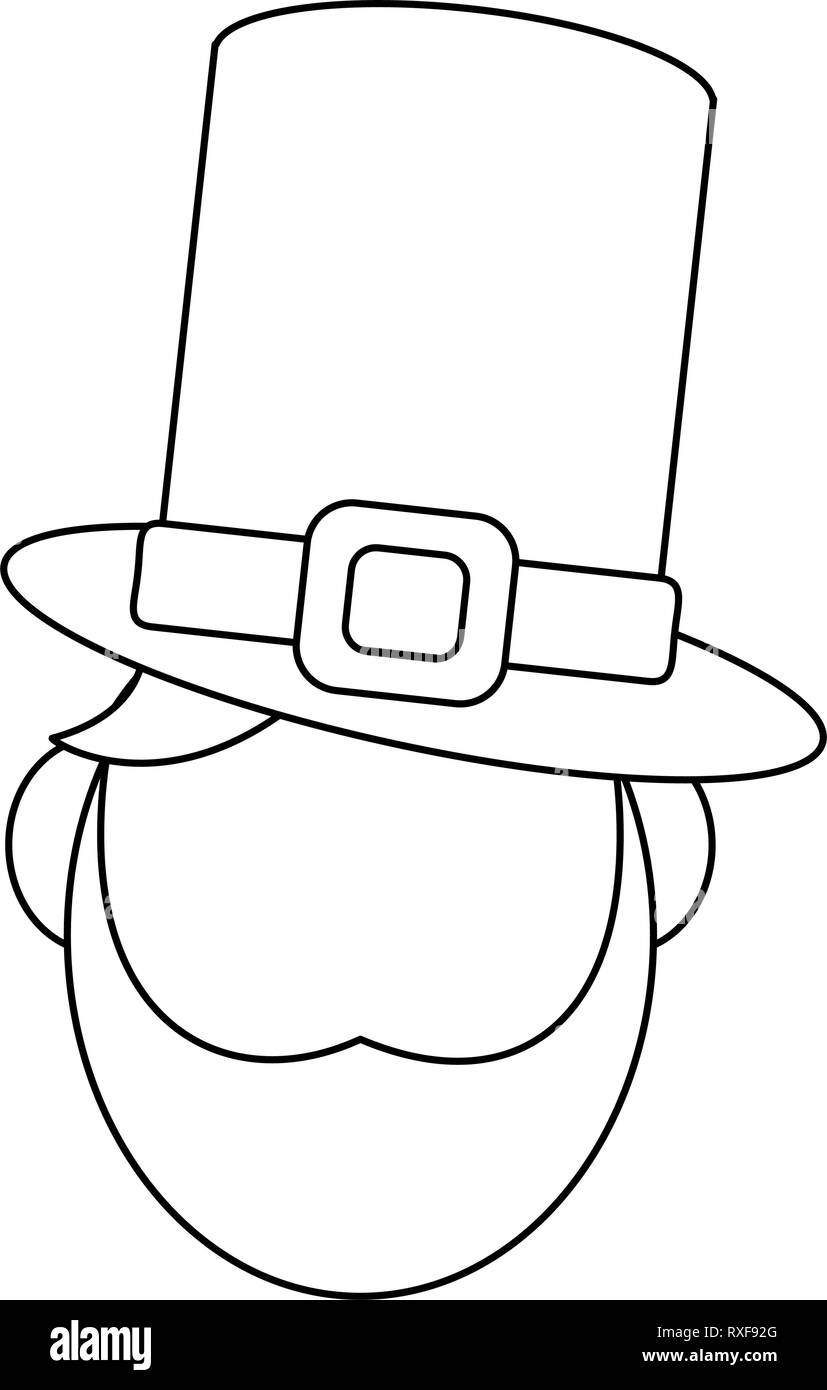 elf faceless with hat cartoon in black and white Stock Vector Image ...