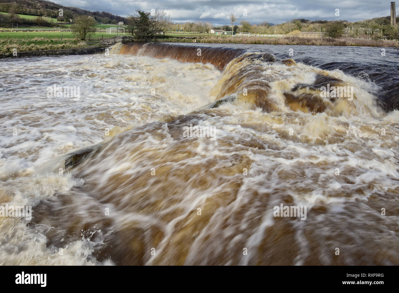 Settle Hydro, Weir & Salmon Ladder Stock Photo - Alamy