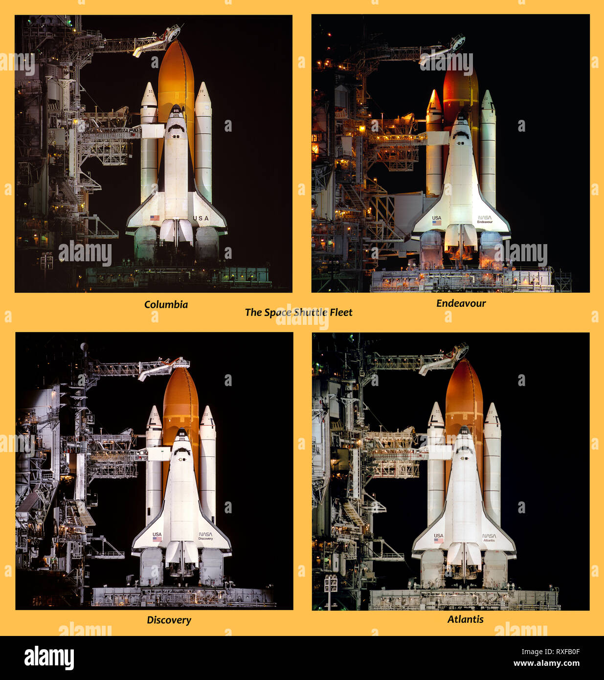 Space Shuttle Fleet. NASA. Florida. USA Stock Photo - Alamy