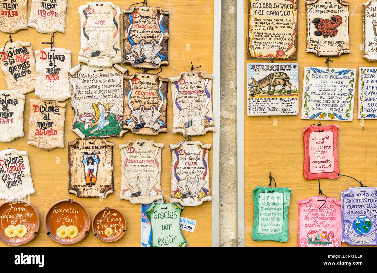 View a front store in old town Cuenca city, Spain Stock Photo - Alamy