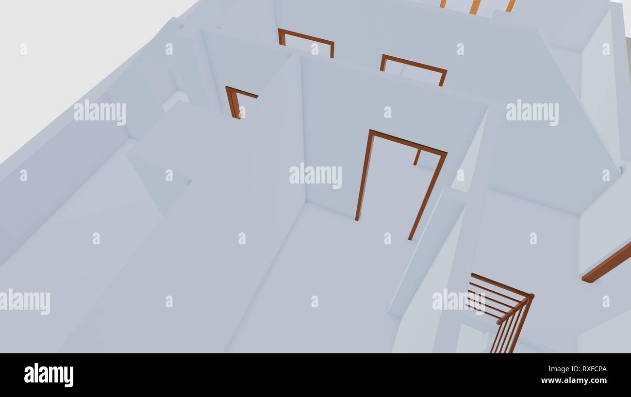 House 3d model section hi-res stock photography and images - Alamy