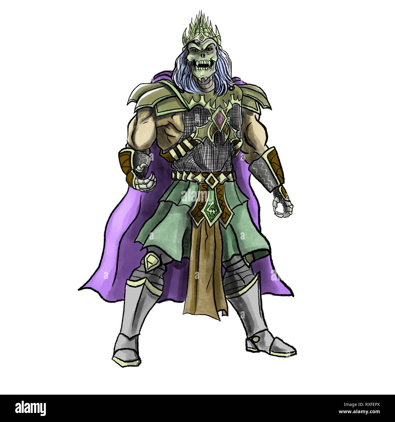 An evil skeleton king Stock Photo - Alamy