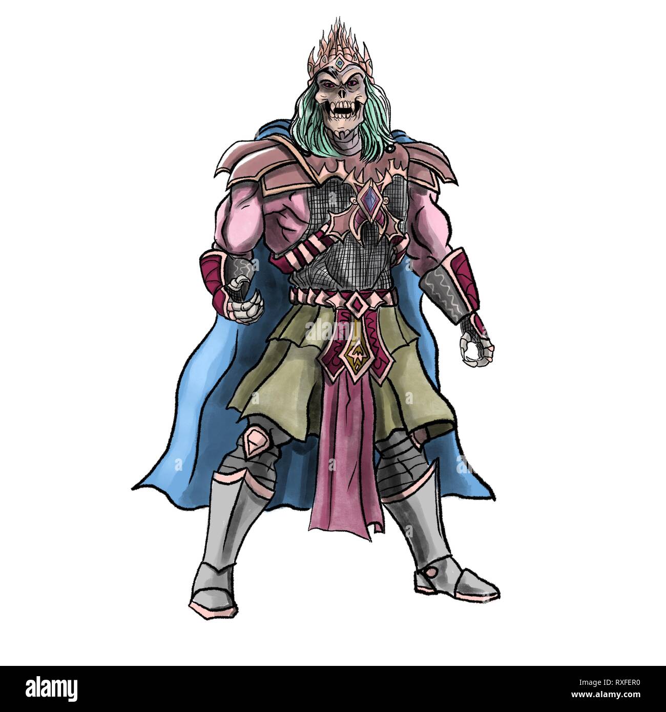 An evil skeleton king Stock Photo - Alamy