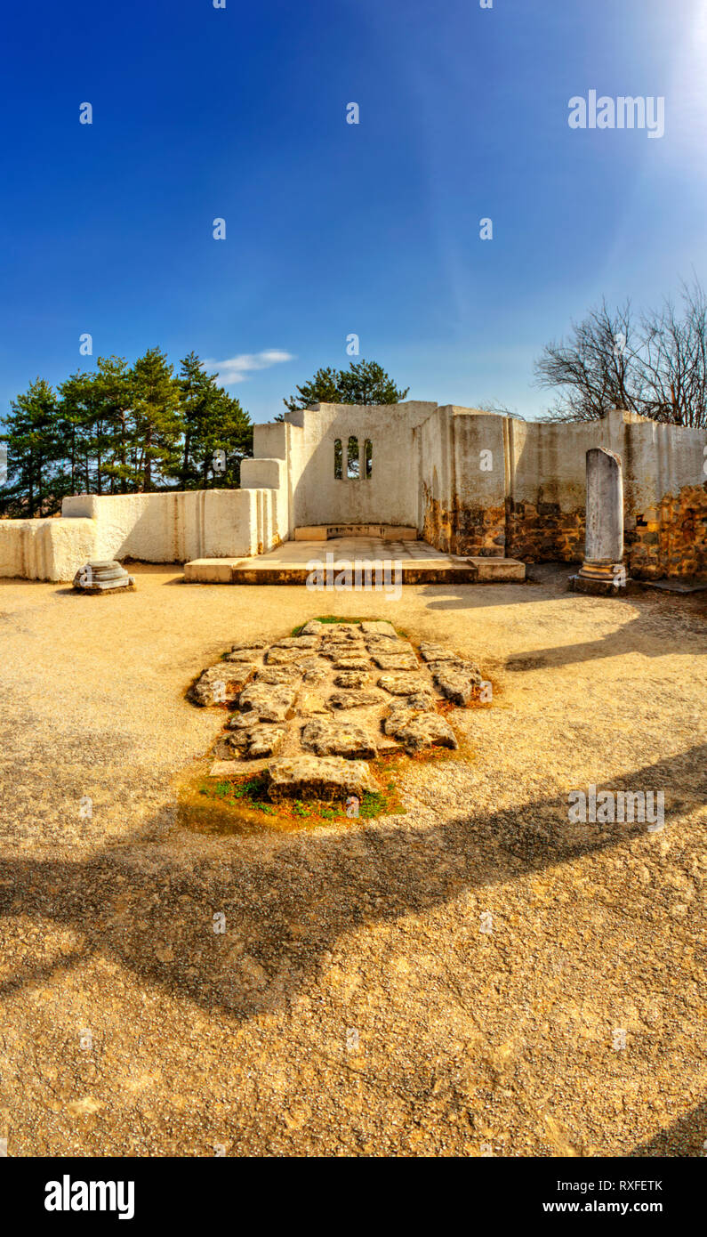 Ruins of ancient christian church in fish-eye perspective Stock Photo ...