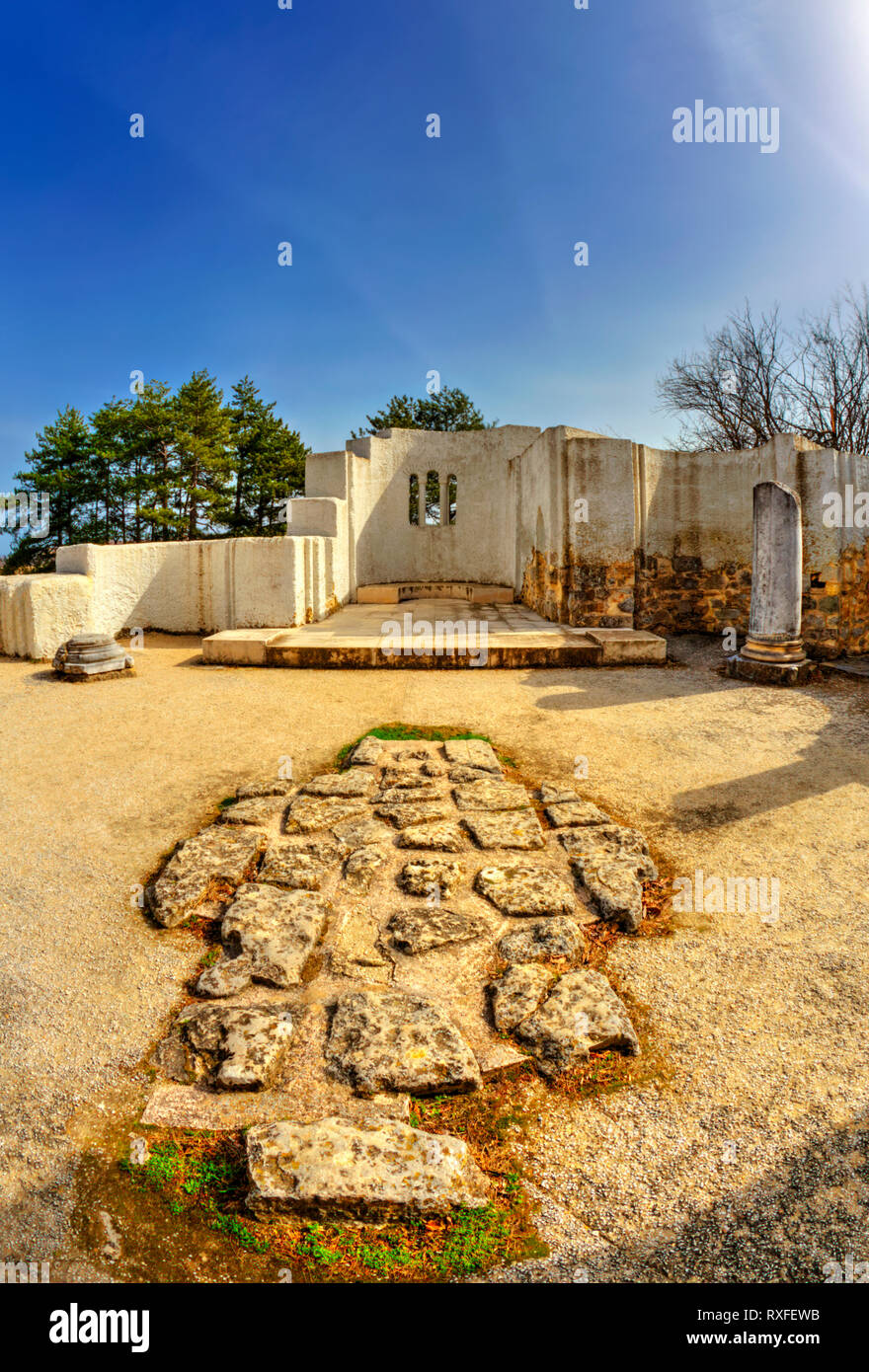 Ruins of ancient christian church in fish-eye perspective Stock Photo ...