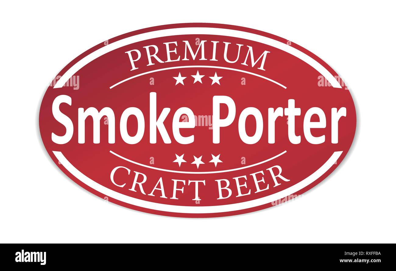 smoke porter beer lable web badge icon Stock Vector Image & Art - Alamy