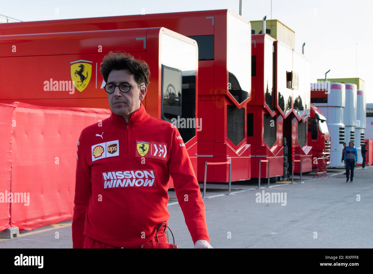 Barcelona, Spain. 19th February, 2019. Mattia Binotto Team Principal of ...