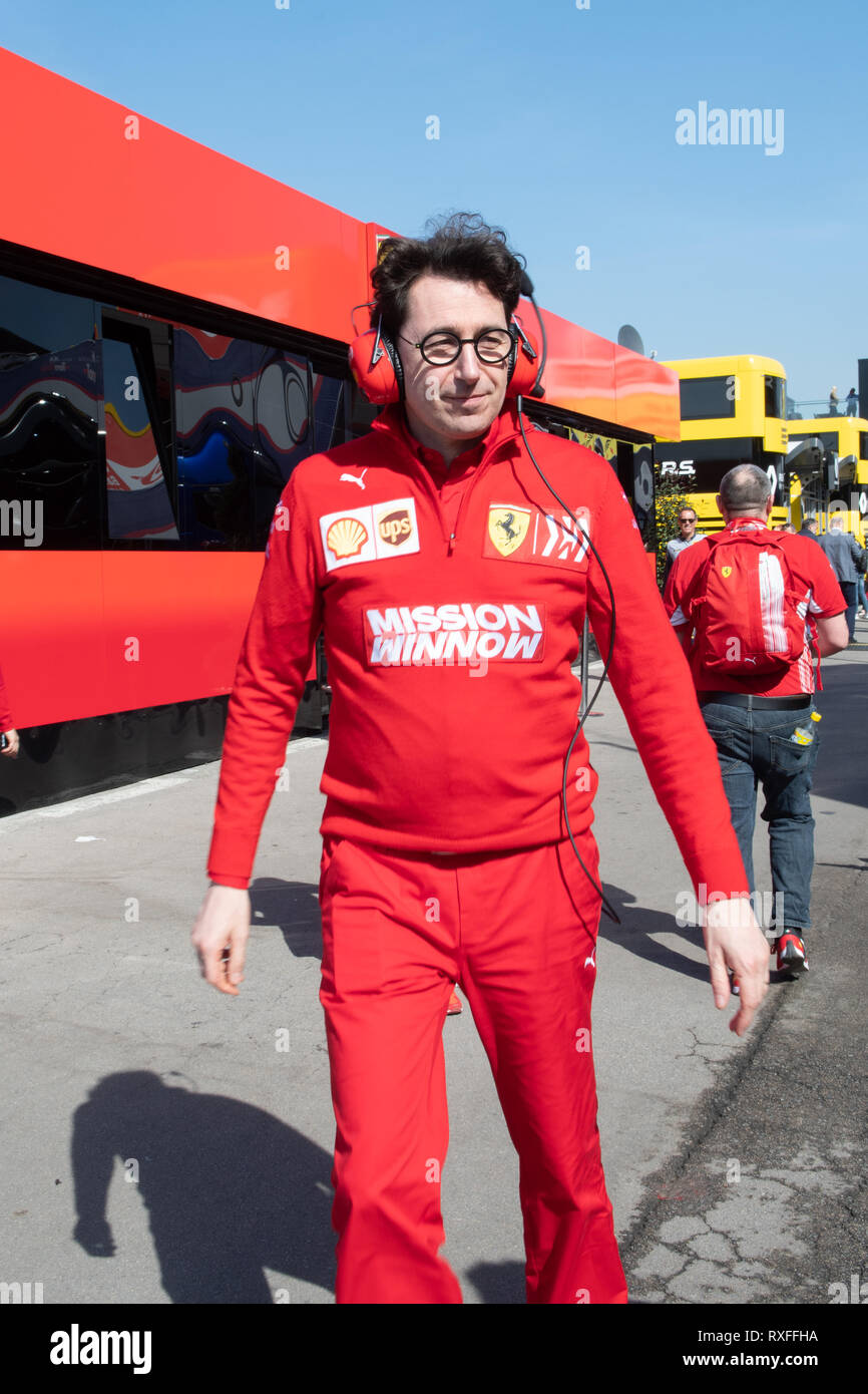 Barcelona, Spain. 28th February, 2019. Mattia Binotto Team Principal of ...