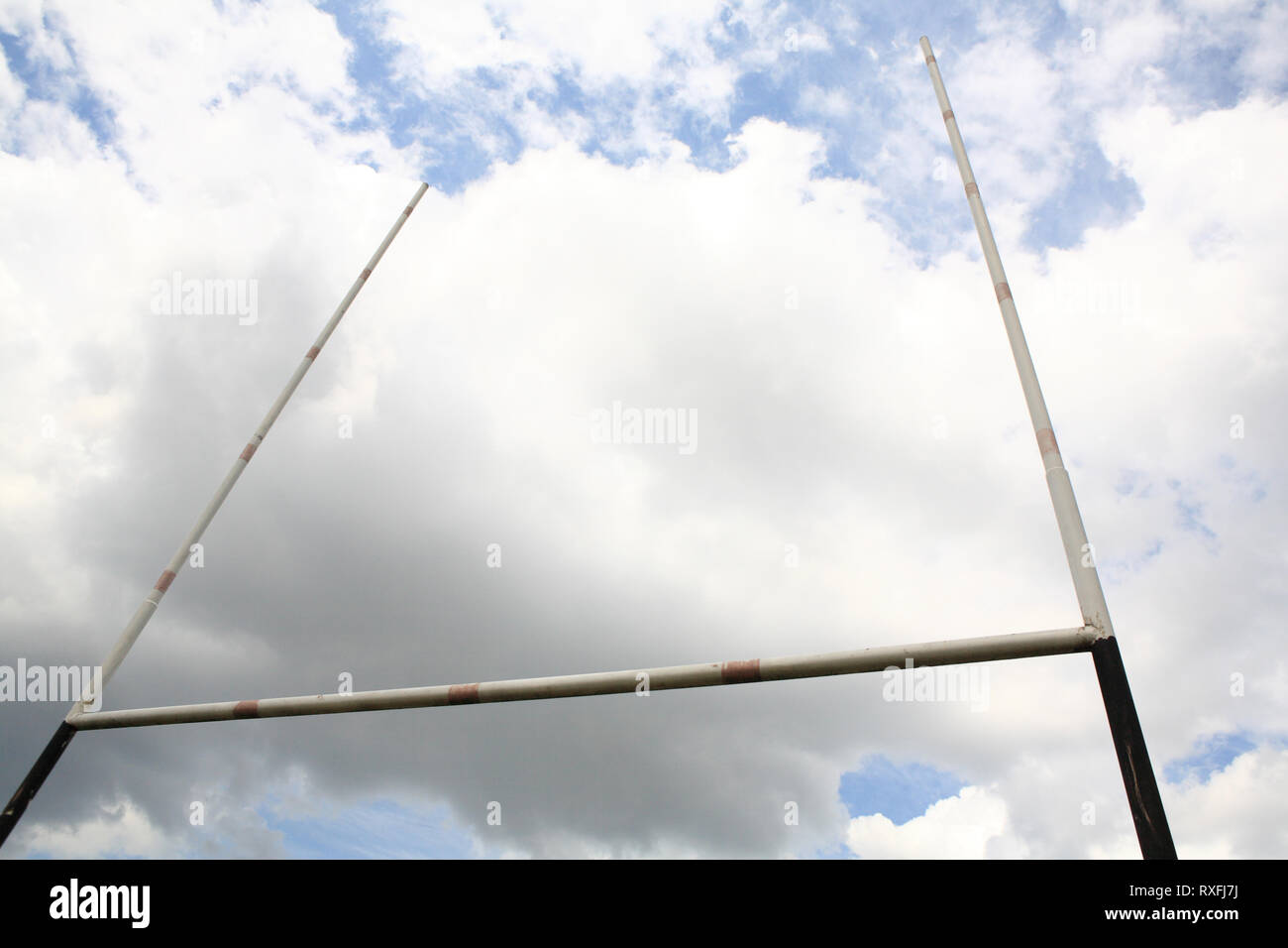 Rugby gate on sky background Stock Photo - Alamy