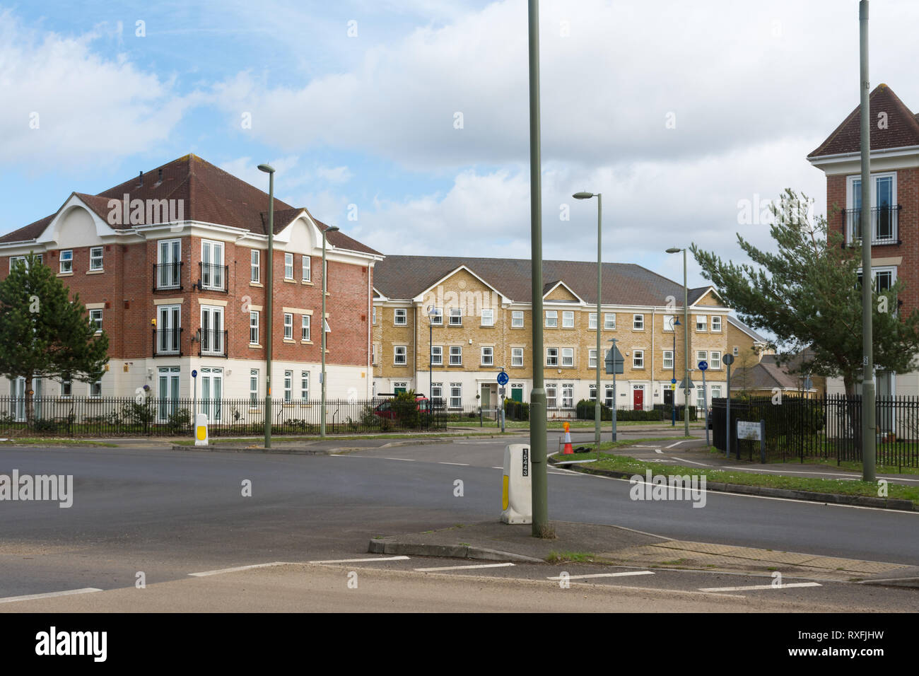 Modern housing apartments flats in Deepcut, Surrey, UK Stock Photo - Alamy
