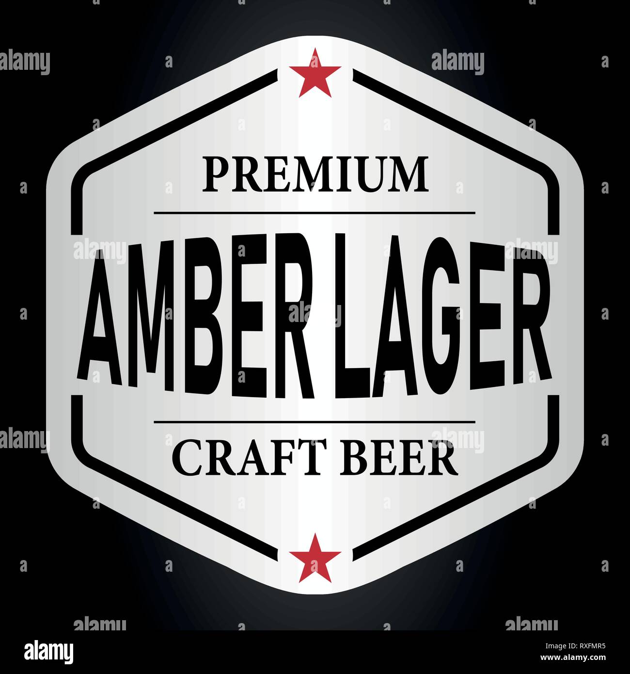 amber lager beer lable web badge icon Stock Vector Image & Art - Alamy