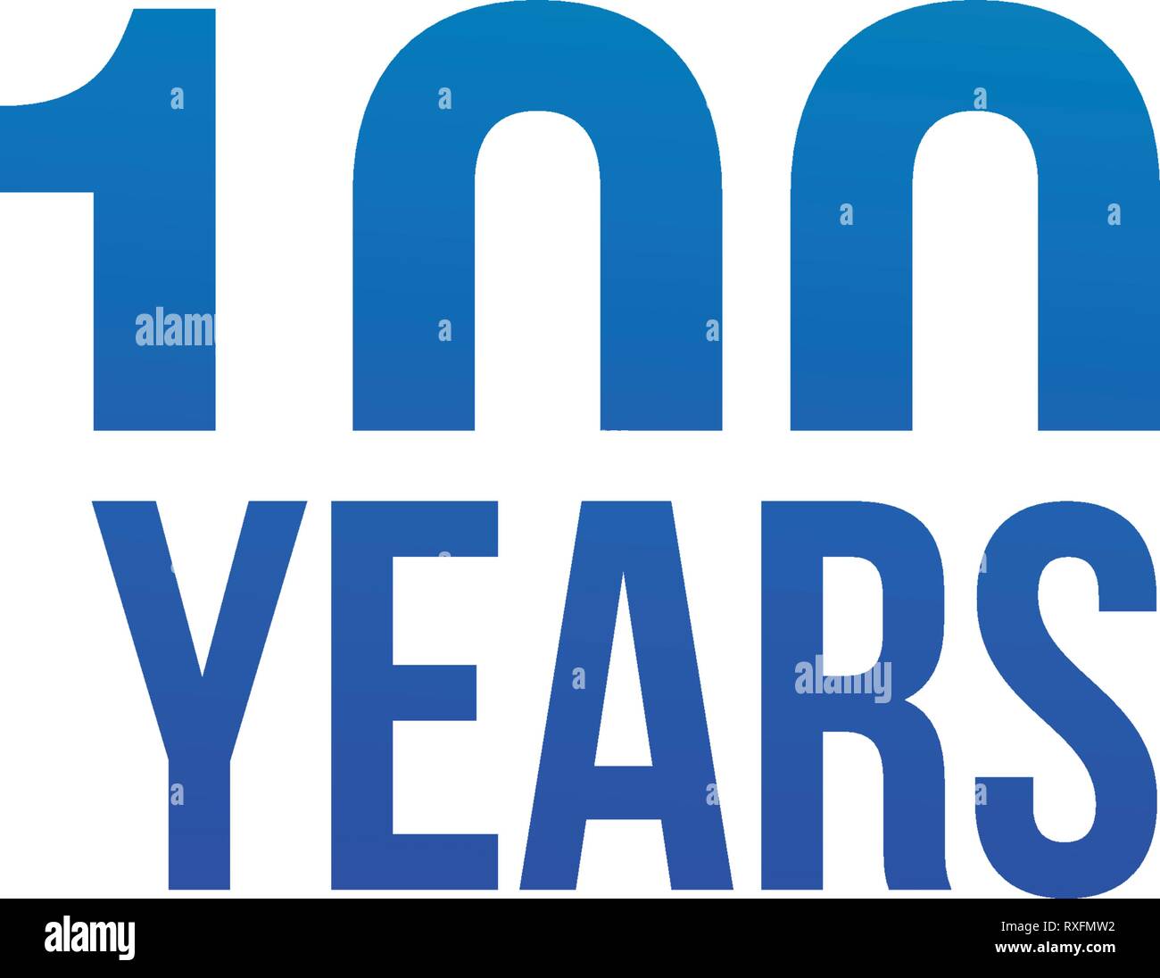 100 years anniversary design with simple design. Vector illustration ...