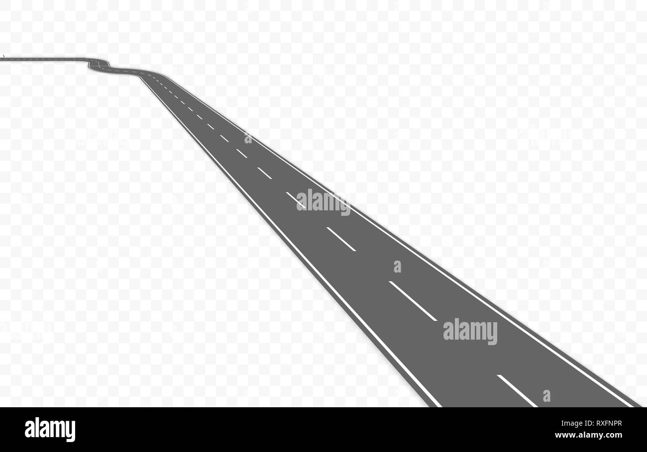 Curved road with markings. Vector illustration Stock Vector Image & Art ...