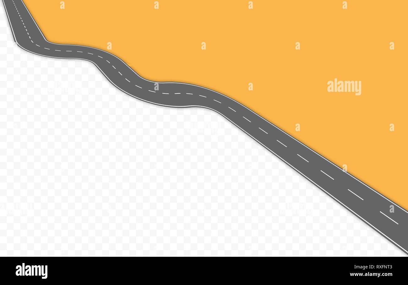 Curved road with markings. Vector illustration Stock Vector Image & Art ...