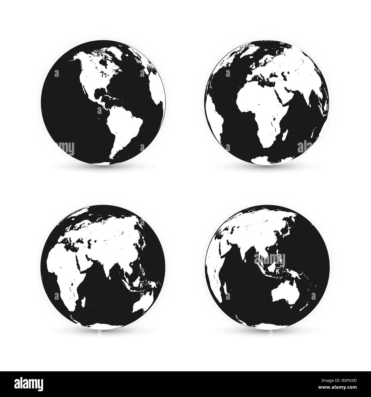 World Map Globe Vector