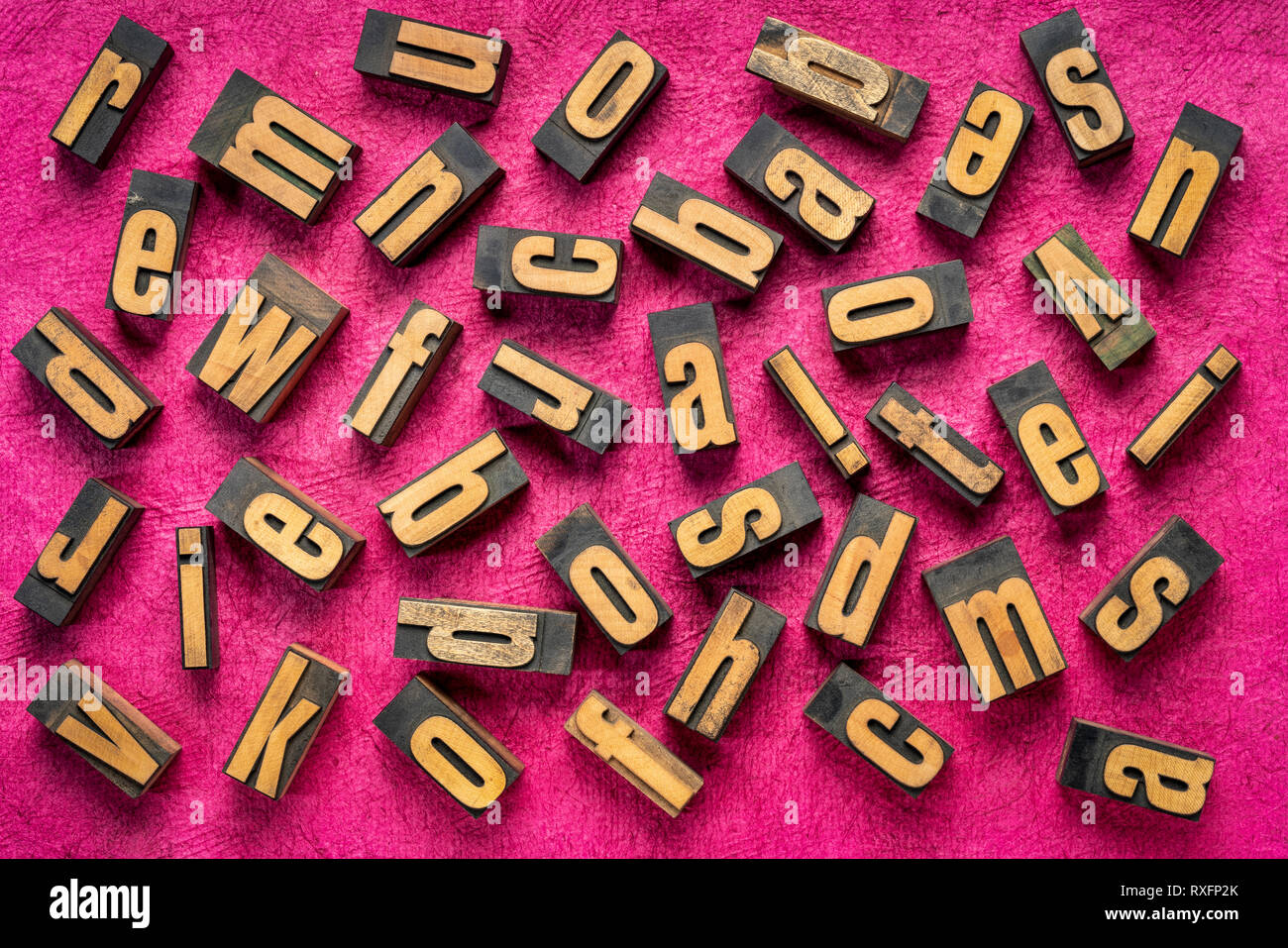 random letters overhead background - vintage letterpress wood type ...