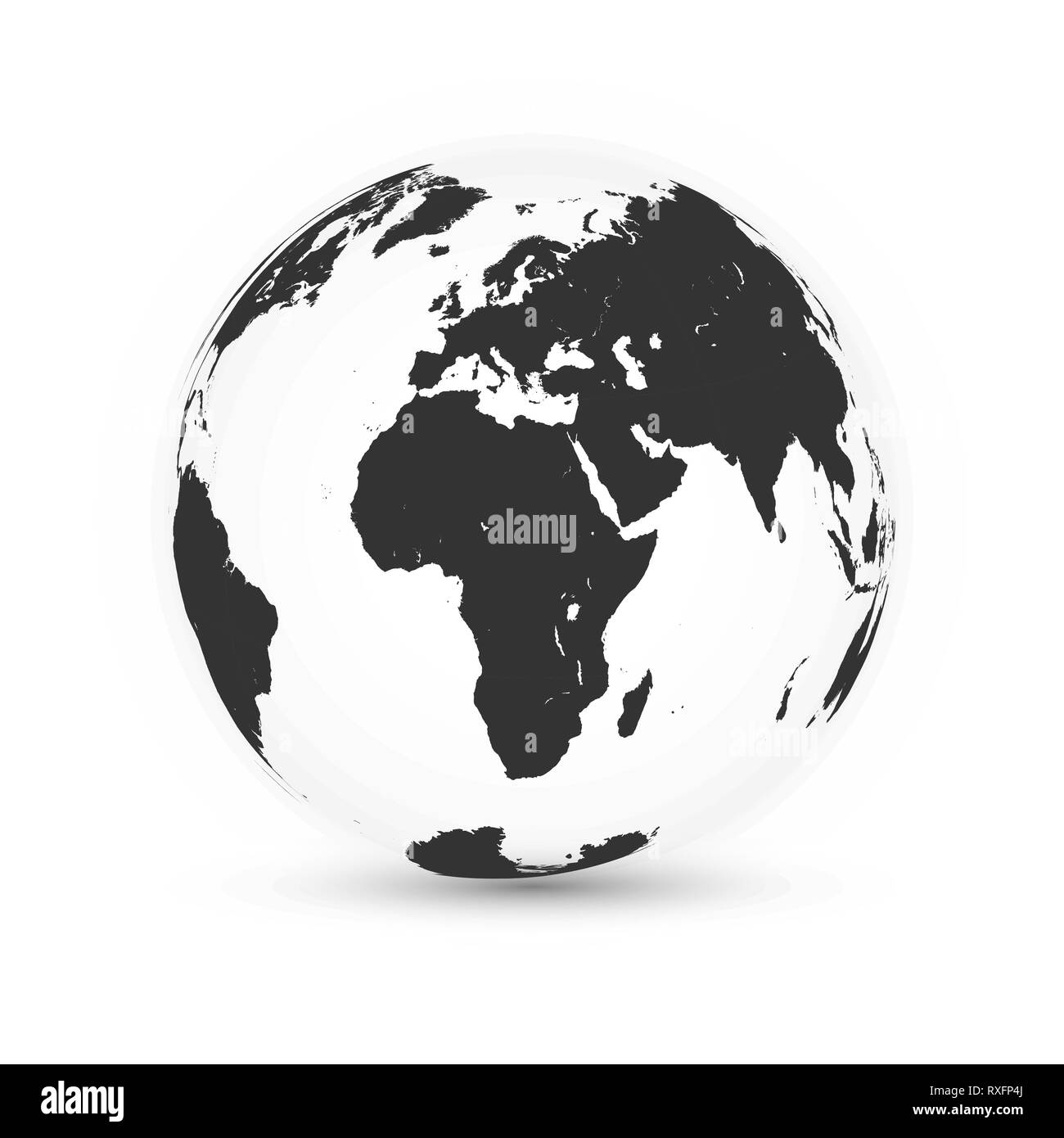 Earth globe. World map set. Planet with continents. Vector Illustration ...