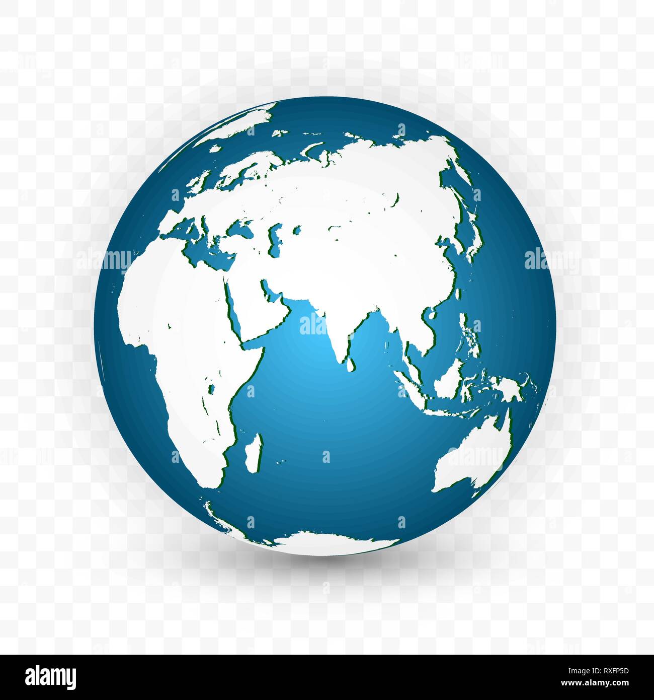 Earth globe. World map set. Planet with continents. Vector Illustration ...