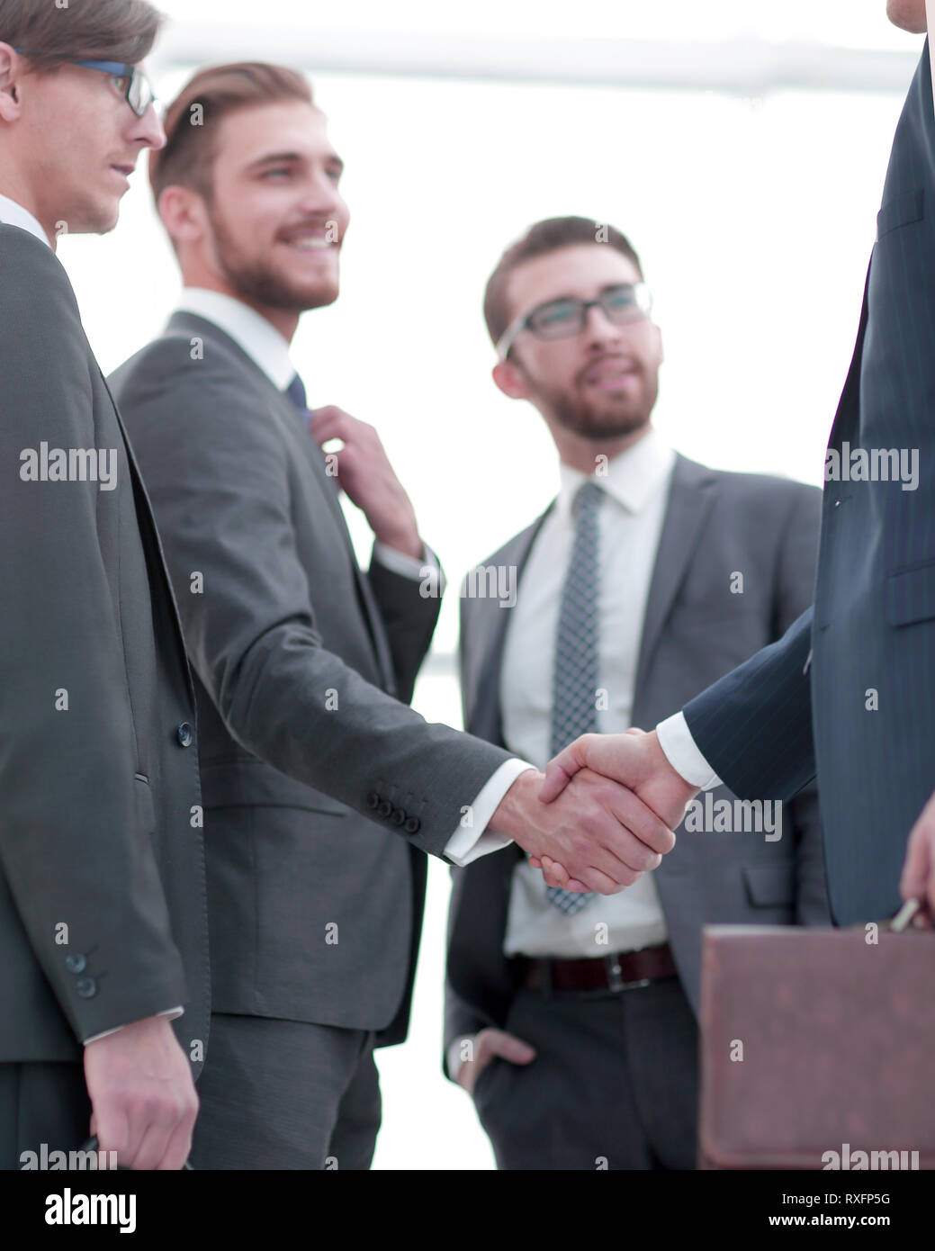 business partners shaking hands Stock Photo - Alamy