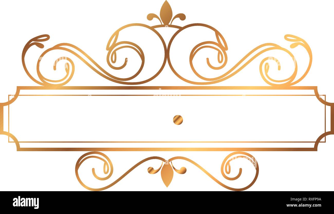 golden label victorian style icon Stock Vector Image & Art - Alamy