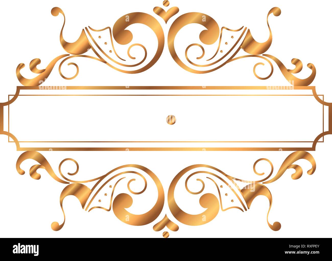 golden label victorian style icon Stock Vector Image & Art - Alamy