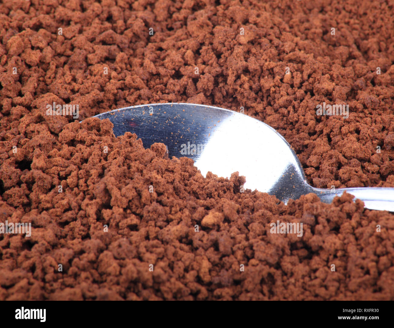 instant coffee and teaspoon Stock Photo - Alamy