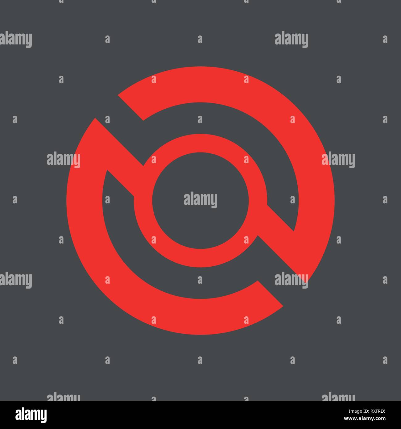 Digital Logo Design Template. Abstract vector symbol, technology ...